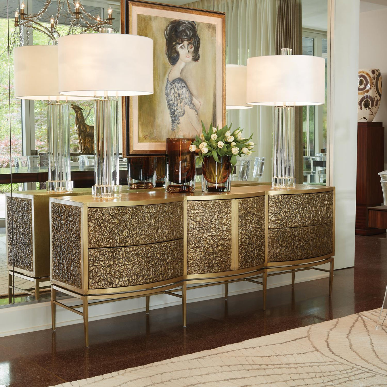 Fluted Crystal Column Table Lamp – Grats Decor Interior Design & Build Inc.