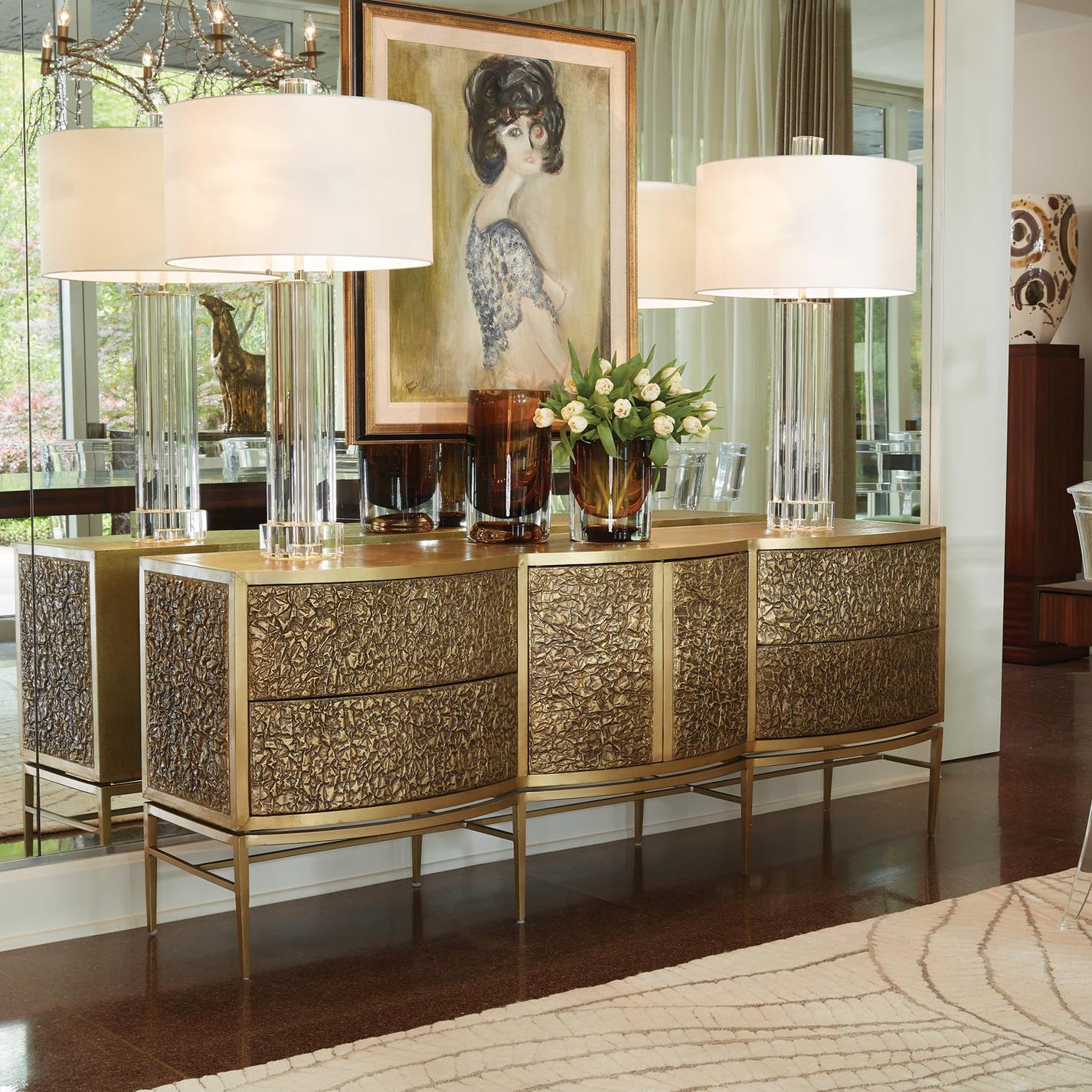 Fluted Crystal Column Table Lamp – Grats Decor Interior Design & Build Inc.