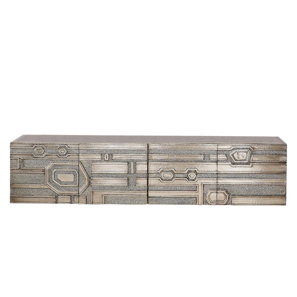 Abstract Block Cabinet - Grey – Grats Decor Interior Design & Build Inc.