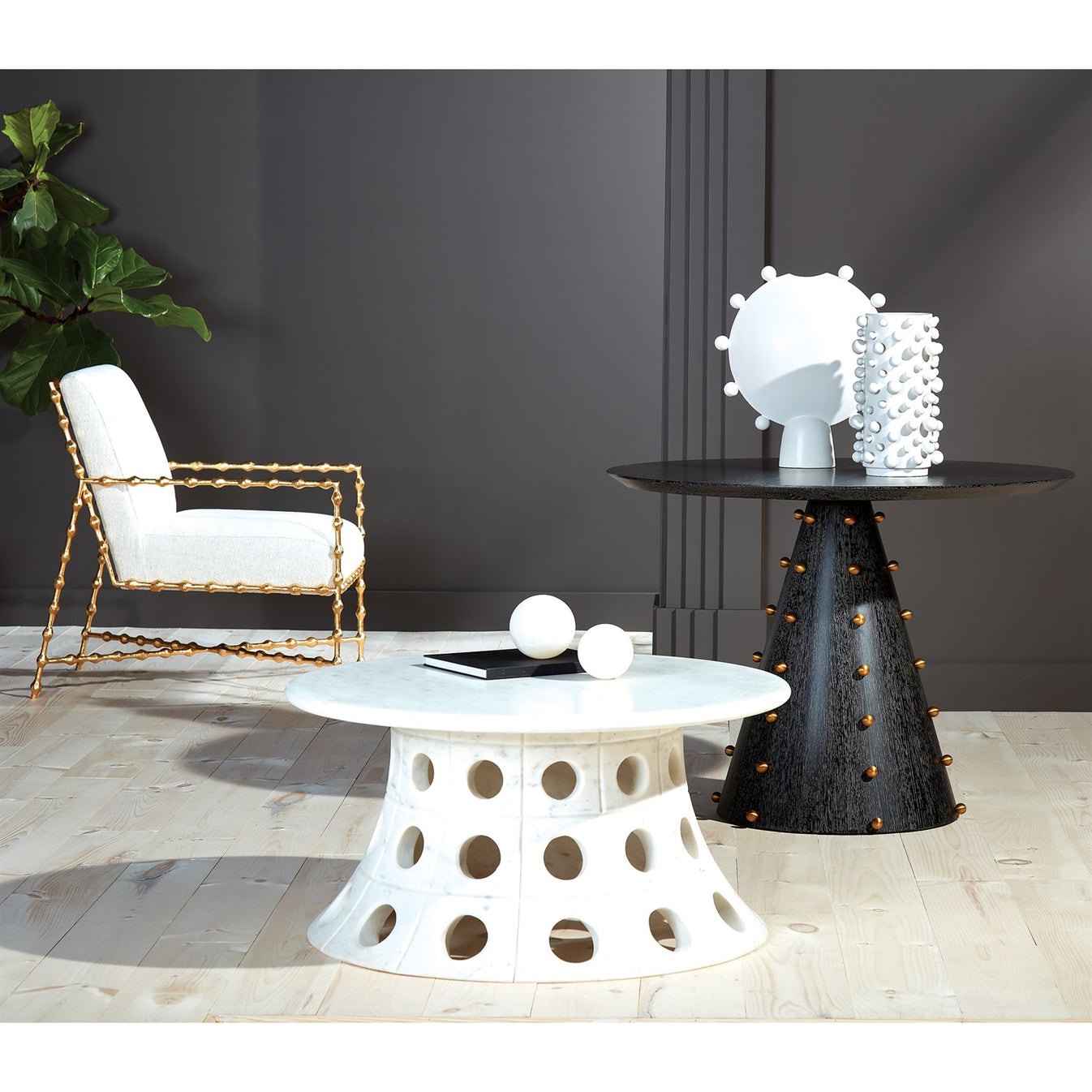 Taper Circle Cocktail Table – Grats Decor Interior Design & Build Inc.