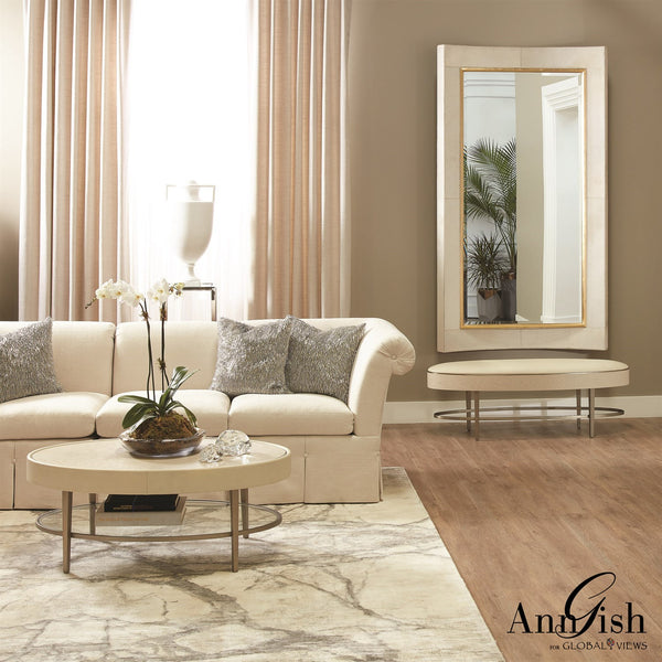 Ellipse Cocktail Table - Ivory – Grats Decor Interior Design & Build Inc.