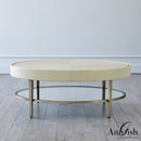 Ellipse Cocktail Table - Ivory – Grats Decor Interior Design & Build Inc.