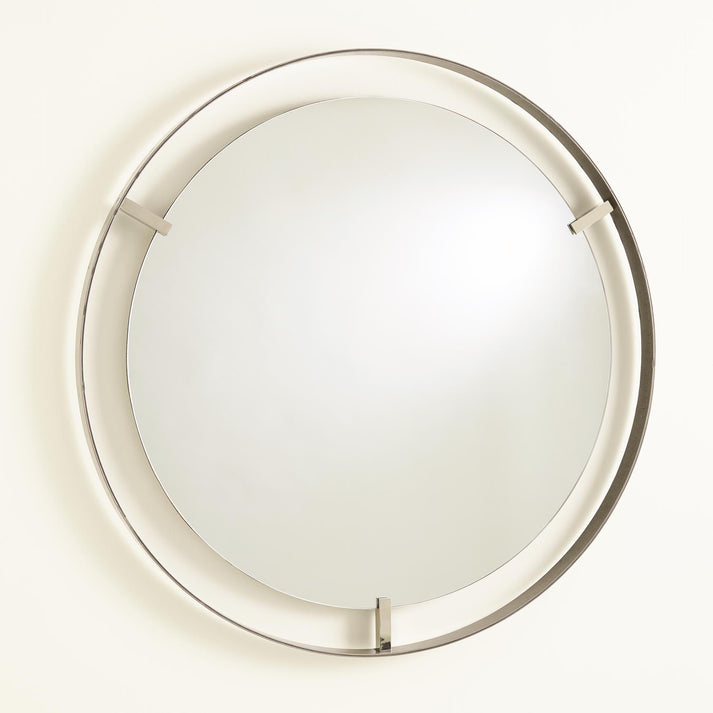 Floating Mirror - Nickel Clips - Natural Iron Finish – Grats Decor ...