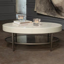 Ellipse Cocktail Table - Ivory – Grats Decor Interior Design & Build Inc.